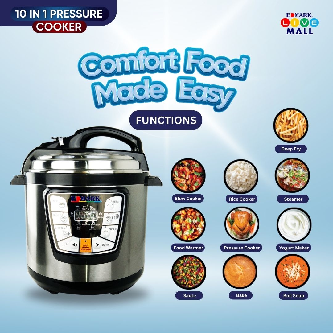 Edmark Smart 10-in-1 Pressure Cooker – edmarklivemall
